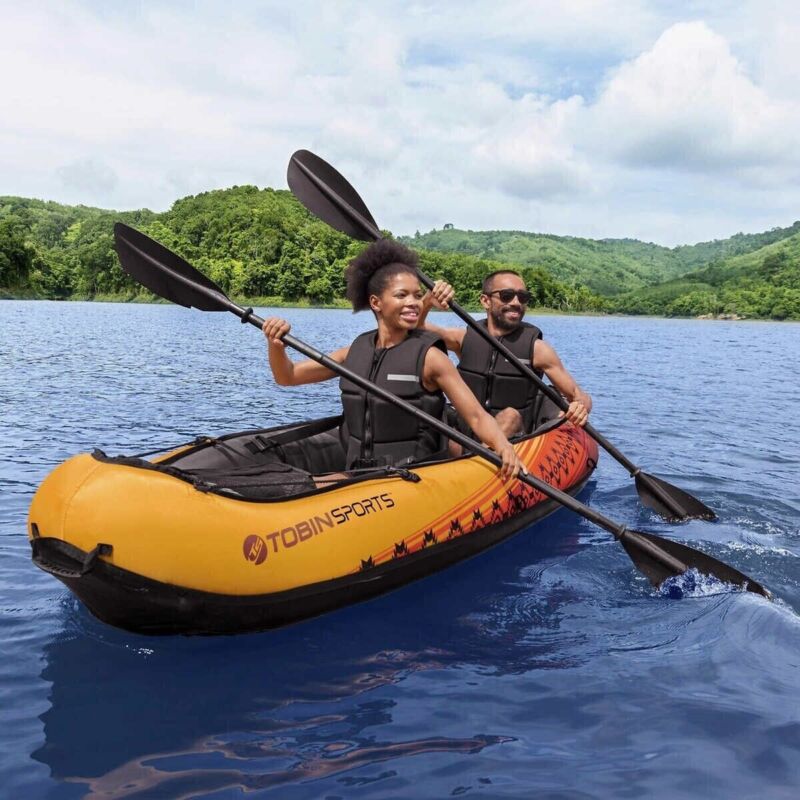 10 ft 2-Person Kayak with Paddles, Pump & Storage Compartments - Aroflit