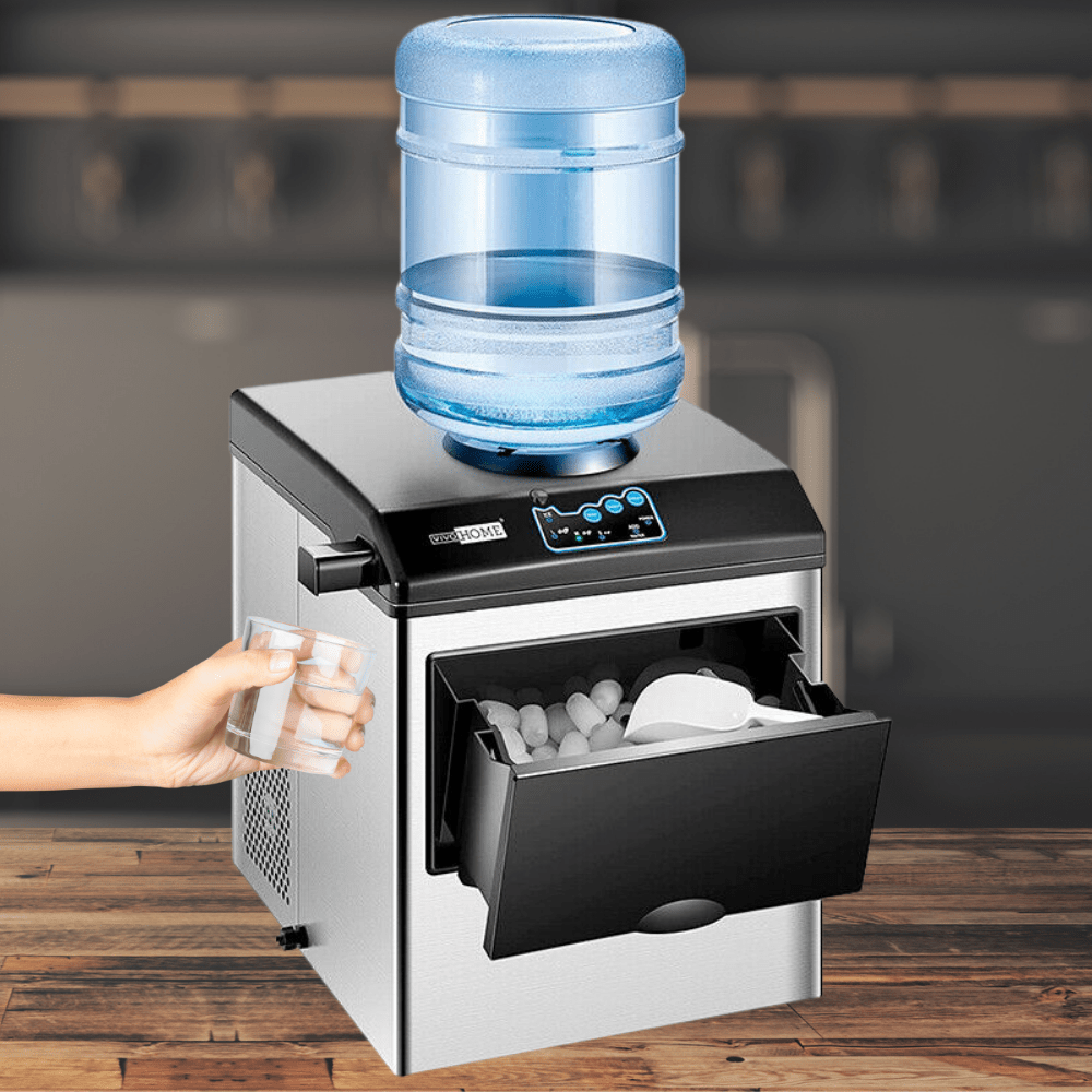 2-in-1 Countertop Ice Nugget Maker & Water Dispenser – 48 lbs/Day - Aroflit