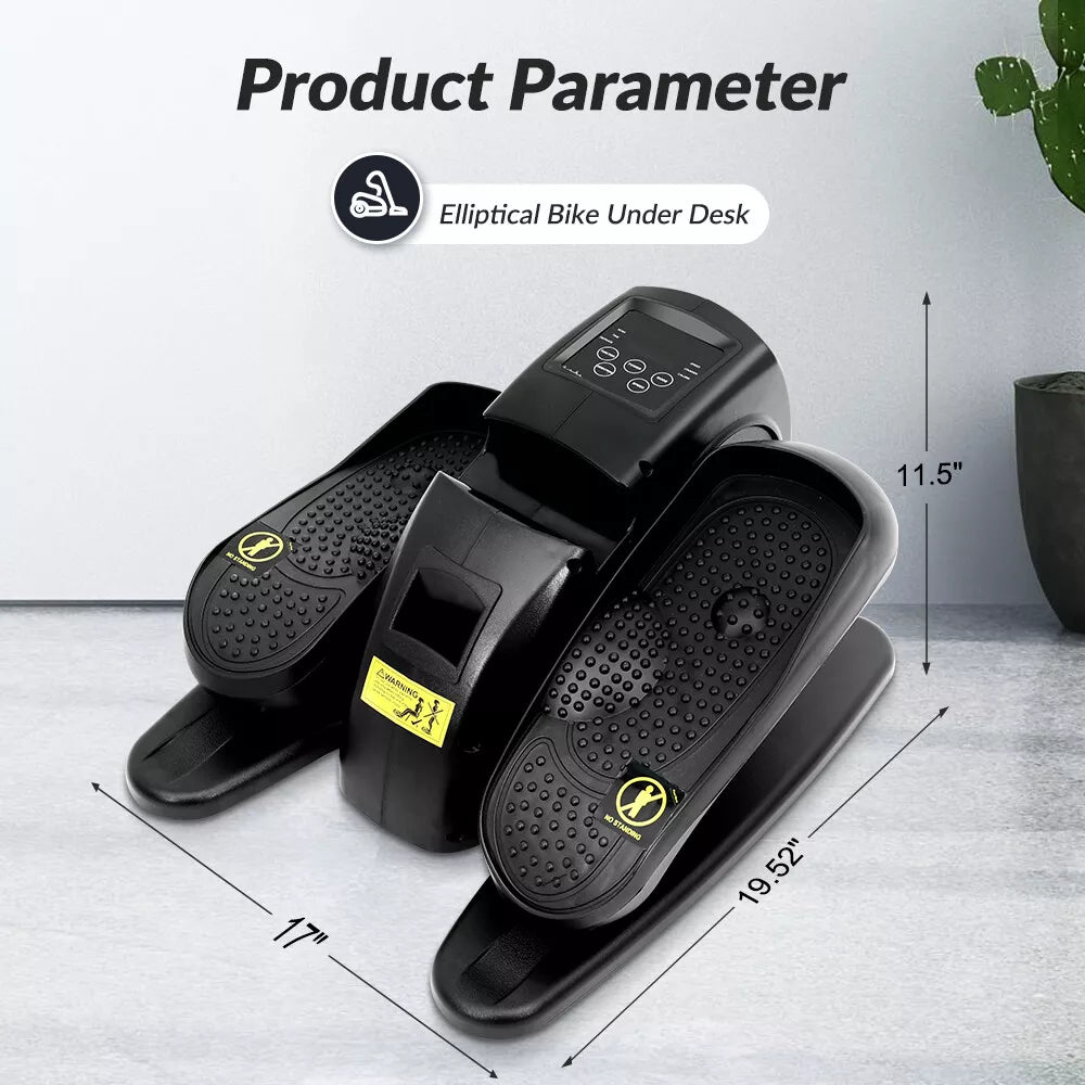 Compact Under Desk Ellipse Leg Exerciser | Adjustable, Massage Pedals ...