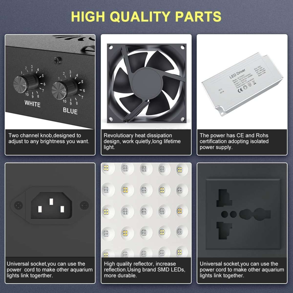 Full Spectrum LED Aquarium Light, Programmable, Energy-Efficient - Aroflit