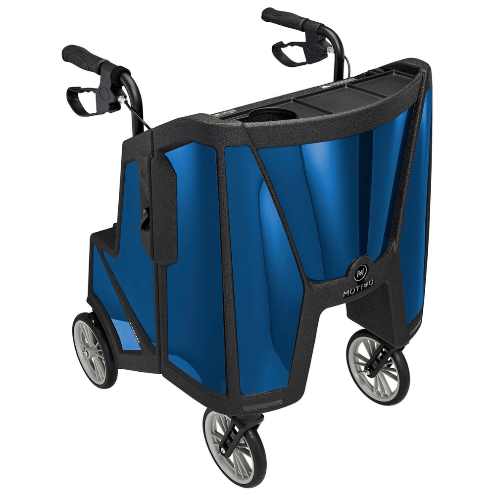 Heavy Duty 4 Wheel Elderly Mobility Walker Rollator With Seat - Aroflit