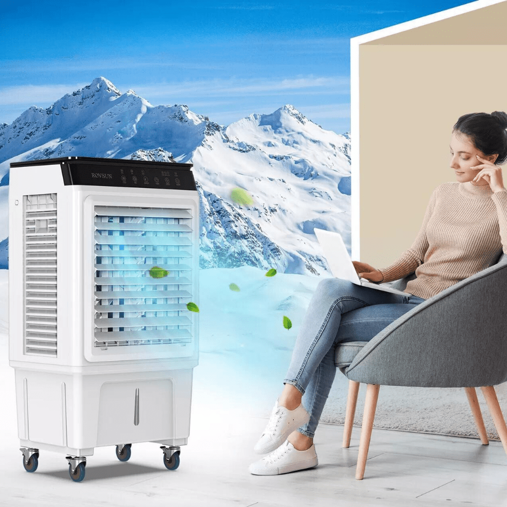 HiBreeze Swamp Cooler Fan - 3-in-1 Portable Evaporative Air Cooler ...