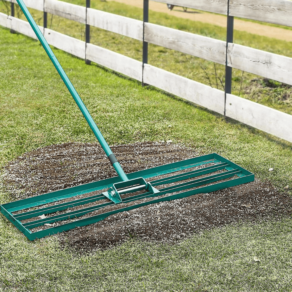 Lawn Leveling Rake Ultra Wide Yard Dirt Leveler, Ergonomic Tool - Aroflit