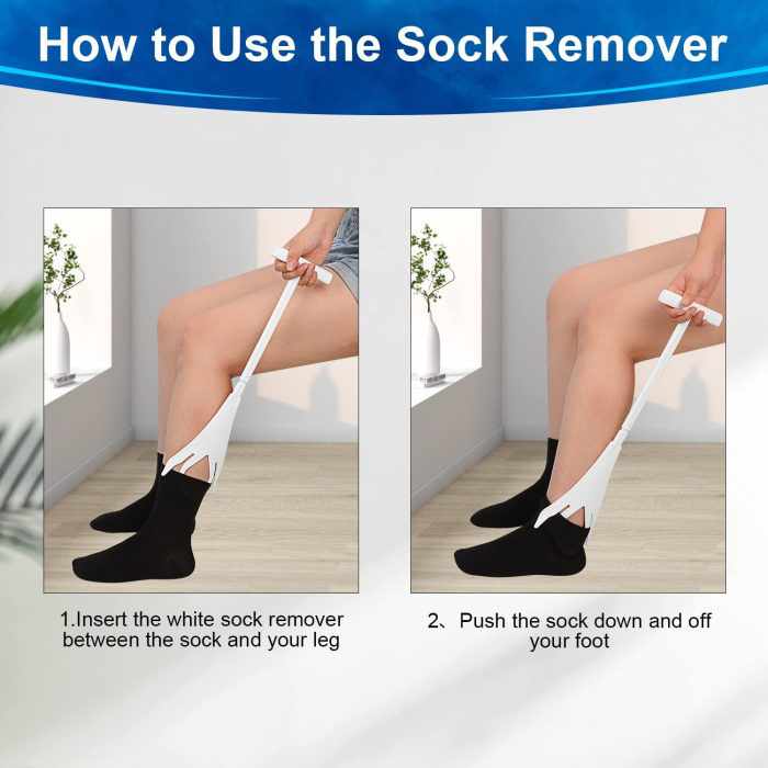 OarKoo™ Sock Aid Kit, Sock Remover, Shoe Helper with Long Shoe Horn ...