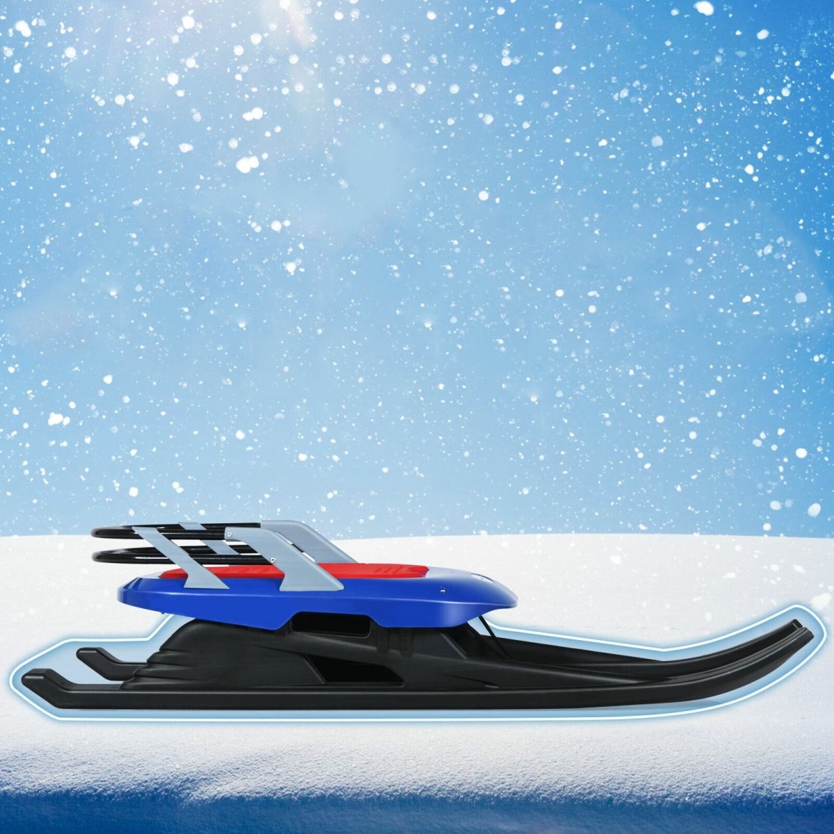 Premium Winter Kids Folding Snow Slider Ice Sled with Pull Rope - Aroflit