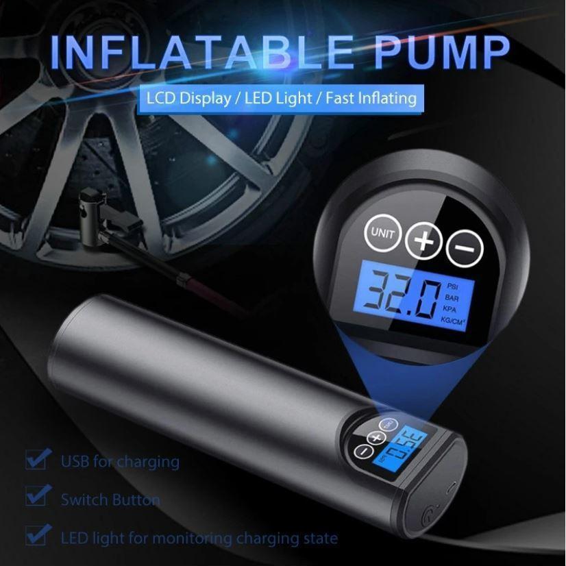 PumpoMatic™ Portable Air Compressor, Handheld, 150 PSI, Rechargeable ...