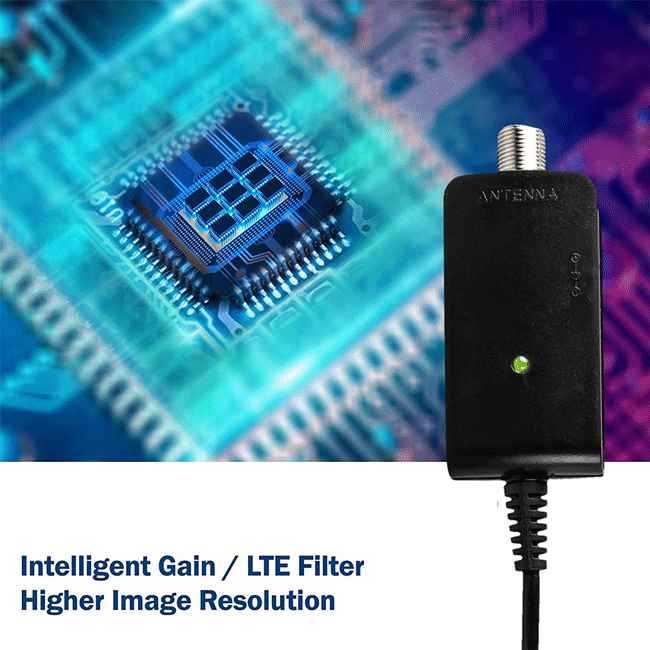 150 Miles Amplified Outdoor Long Range Omni Directional Digital HD TV ...