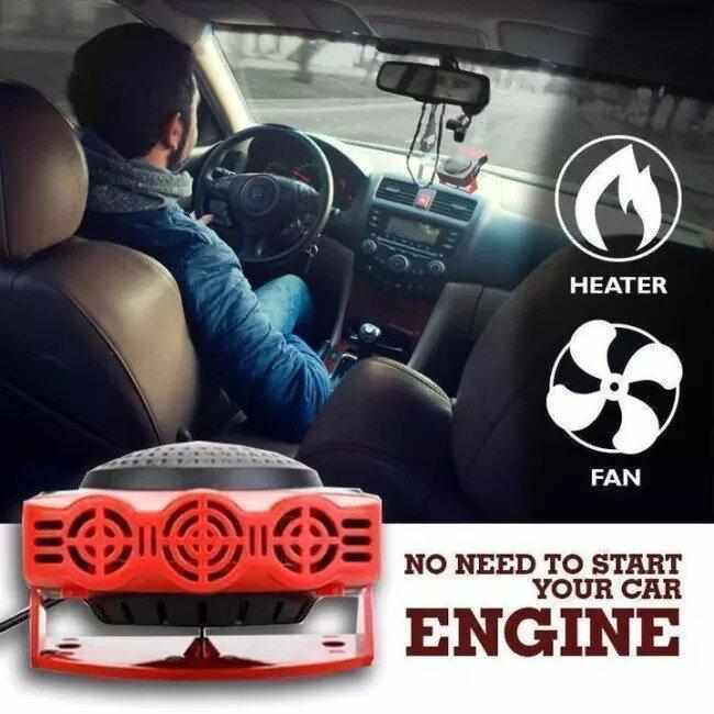 Portable Plug In Car Heater Defroster Cooling Fan - 2-in-1 Cooling ...
